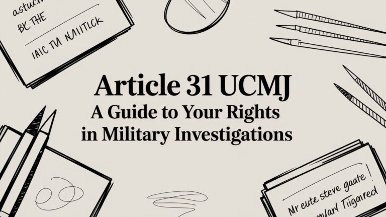 Article 31 UCMJ: Know Your Rights In Investigations