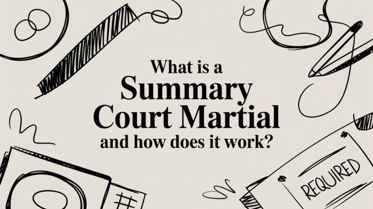 What Is A Summary Court Martial And Its Key Features?