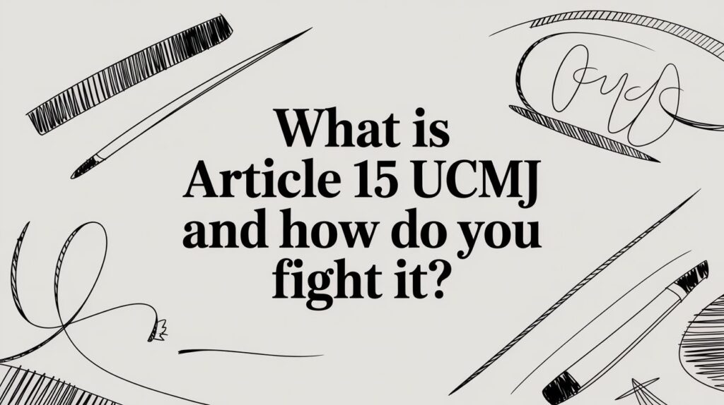 What Is Article 15 UCMJ And How To Fight It?