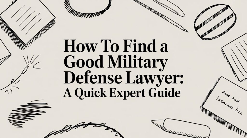 How To Find A Good Military Defense Lawyer Quickly