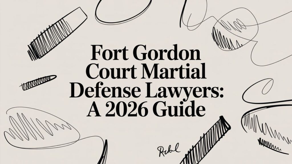 Fort Gordon Court-Martial Defense Lawyers For Military Cases