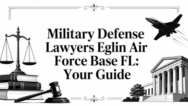 Military Defense Lawyers Eglin Air Force Base FL: Your Guide