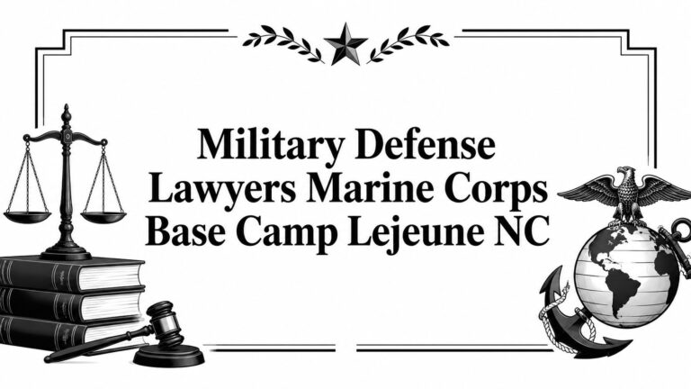 Military Defense Lawyers Marine Corps Base Camp Lejeune NC