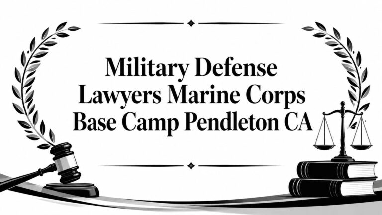 Military Defense Lawyers Marine Corps Base Camp Pendleton CA